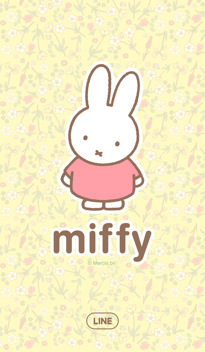 Miffy Flower Theme - Themes Line Sticker2me